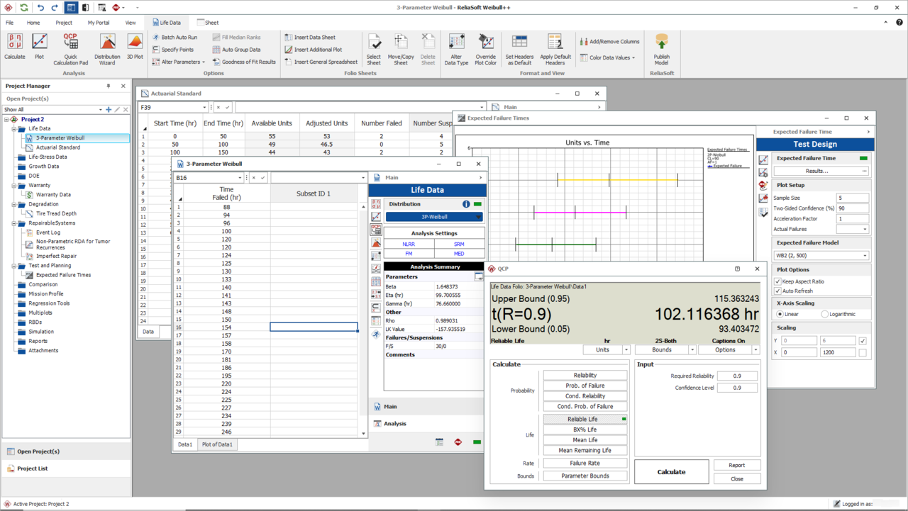 ReliaSoft BlockSim: System reliability, availability, maintainability